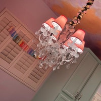 Royal Designs Inc. Eggshell Empire Pleated Chandelier Lamp - Etsy