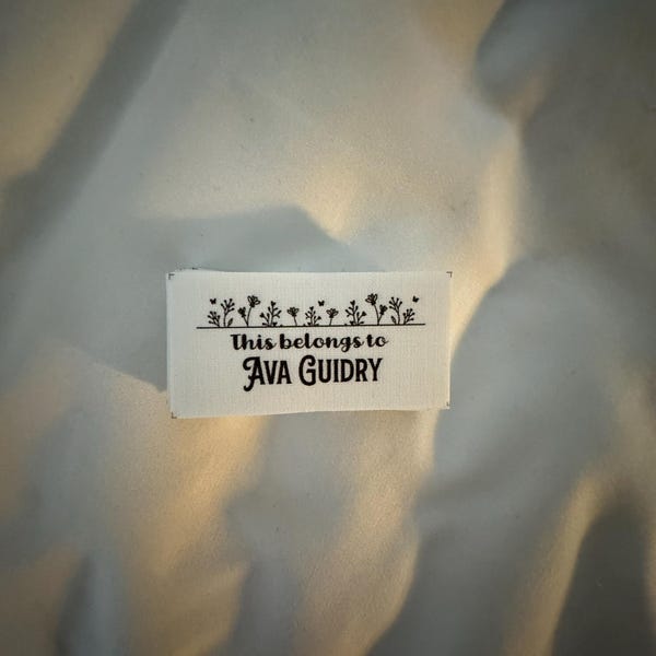 Fabric Sewing Labels, 40x Sew-on, or 16x,fold-over, Iron-on, Cotton, to ...