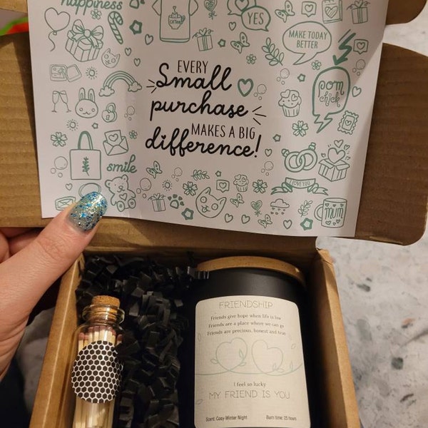 Friendship Scented Candle Gift / I Feel so Lucky My Friend is You ...