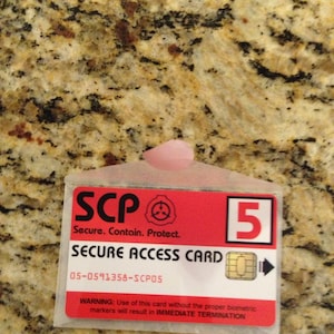 SCP Foundation Secure Access ID Card Updated Design - Etsy