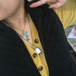 Number 8 Turquoise Circle Pendant Necklace With Skull Charm Sterling ...