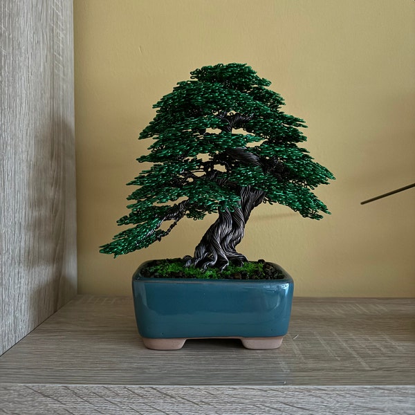 Father Day Gift Daughter Copper Wire Bonsai Tree Wire Tree Sculpture ...