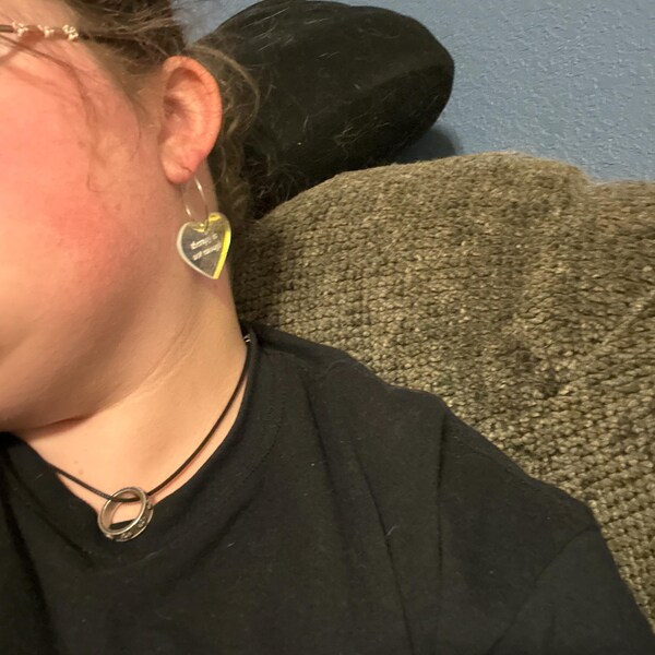 Iridescent Therapy is Not Enough I Need to Bite People Heart Hoop ...