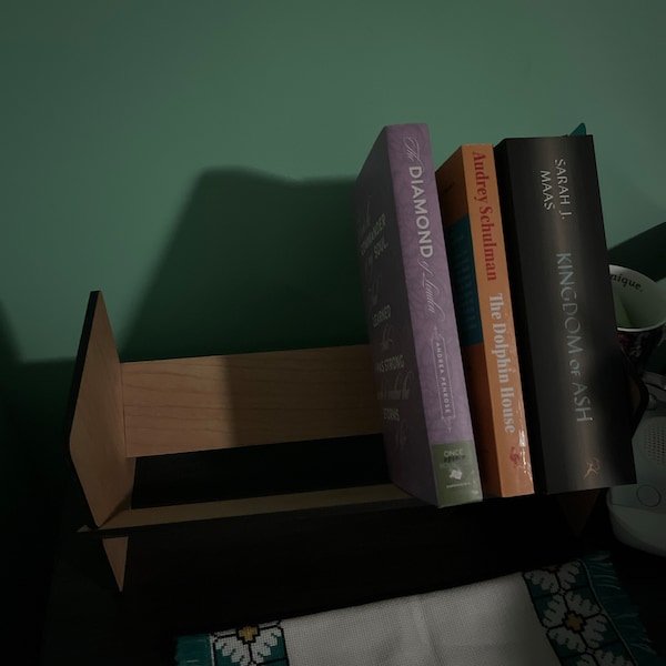 Wooden Tabletop Bookshelf: Small Tilted Book Display - Etsy