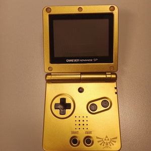 GBA SP Console Refurbished Gameboy Advance Zelda Gold Triforce - Etsy UK