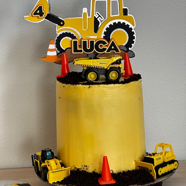 Front Loader Cake Topper, Construction Birthday Party, Boy Party, - Etsy