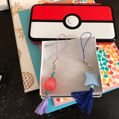 Pokemon Shiny Charm and Catching Charm Keychain Gift Set Gamer Gift - Etsy