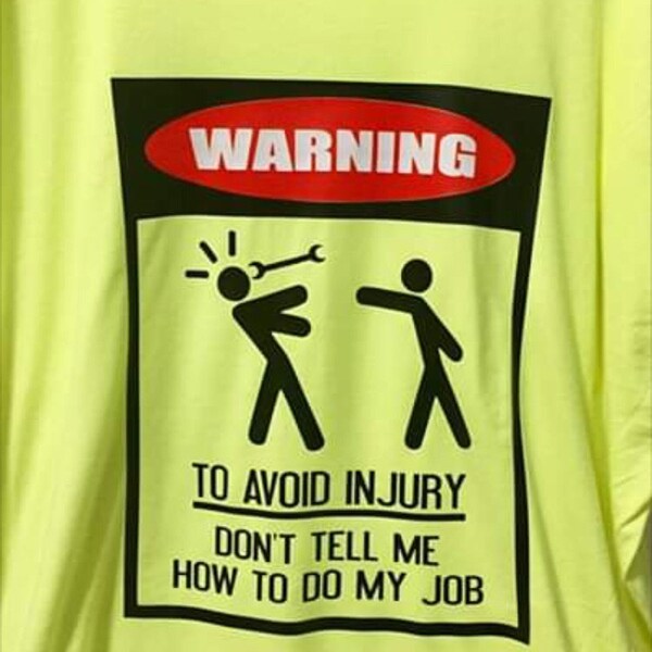 WARNING to Avoid Injury Sign Work Shop Home Garage Men Vinyl Wall ...