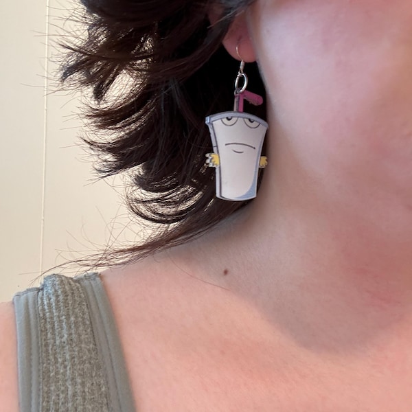 Aqua Teen Hunger Force Master Shake Earrings - Etsy
