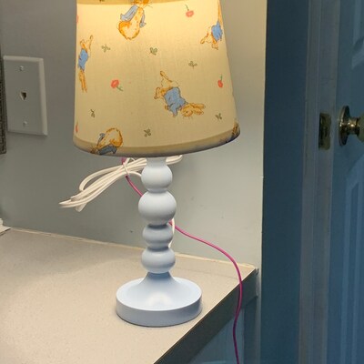 Beatrix Potter Peter Rabbit Lamp, Woodland Baby Lamp, Bunny Child's ...