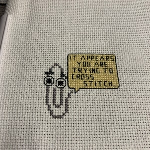 90s Microsoft Clippy - Cross Stitch Pattern - Etsy
