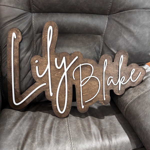 Large Wood Name Sign, Nursery Name Sign, Boho Nursery Sign , Above Crib ...