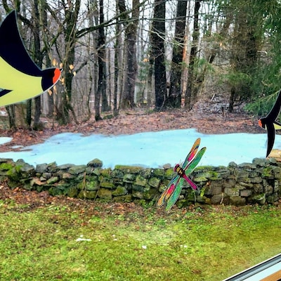 Creel House Stained Glass Window Cling Decorative Window Sticker ...