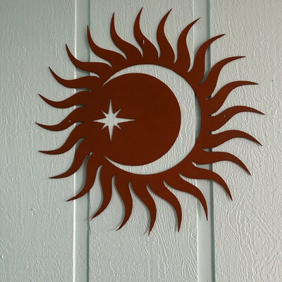 Metal Sun Wall Art Rusted Sun Rustic Sun Yard Art Sun Metal Wall Art ...