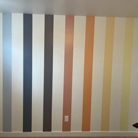 Giant Rainbow Stripes Wall Decals, Rainbow Wall Decal, Nursery Room ...