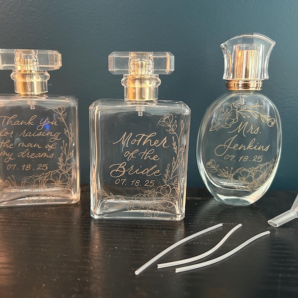 Custom Engraved Perfume Bottle: Wedding Keepsake (empty) - Etsy