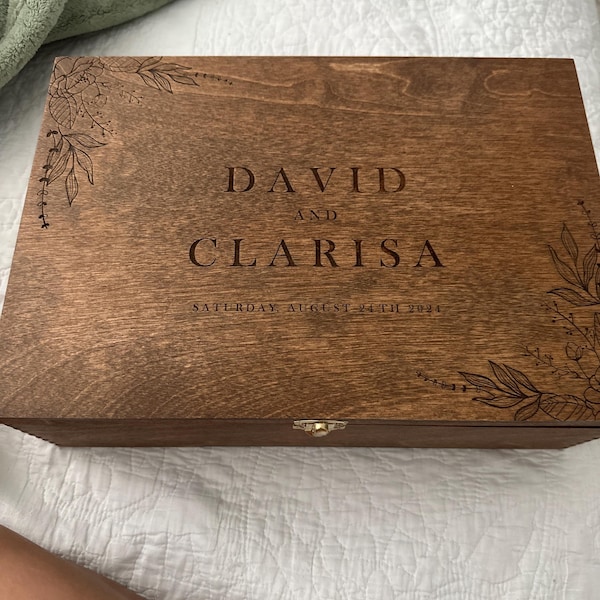 Keepsake Memory Box | Custom Wood Storage Box | Wife Birthday Gift ...