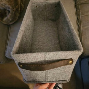 Leather Storage Basket Custom Size Basket and Bins Large - Etsy