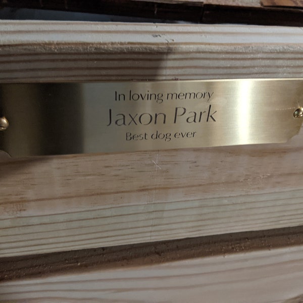 In Loving Memory Park Bench Memorial Plaque Brass Custom Engraved ...
