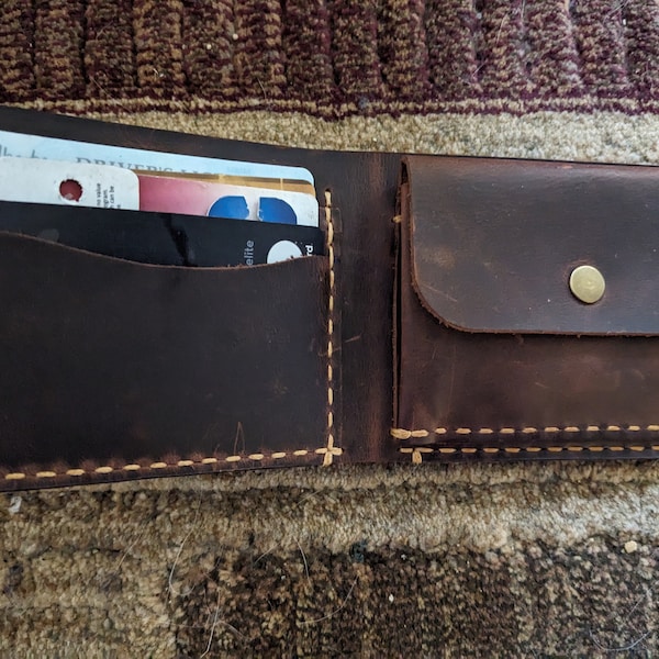 Mens Wallet With Coin Pocket, Men’s Coin Wallet, Personalized Bifold ...