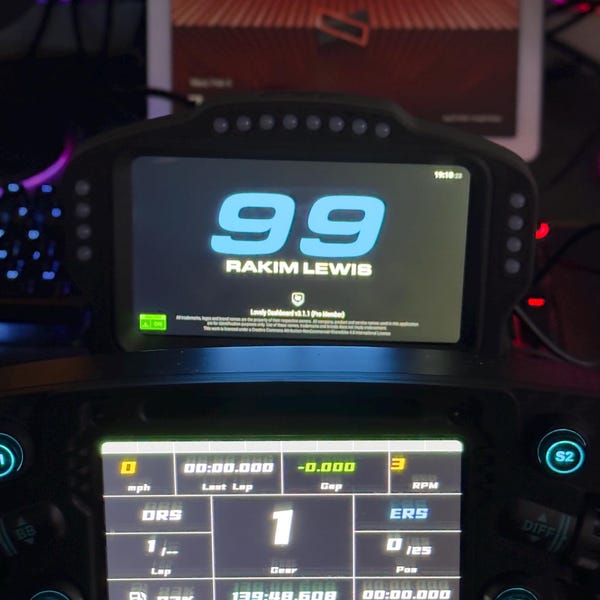 Sim Racing Dashboard Touchscreen Display Leds RPM Simhub, PSR GT 5.0 ...