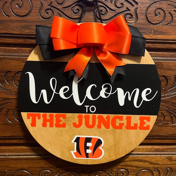 12" Kansas City Chiefs Wood Sign Football Door Sign NFL Wreath Football ...