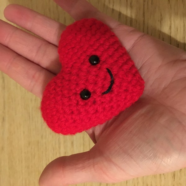 Cute Crochet Love Heart Pocket Hug With Personalised Message and Key ...