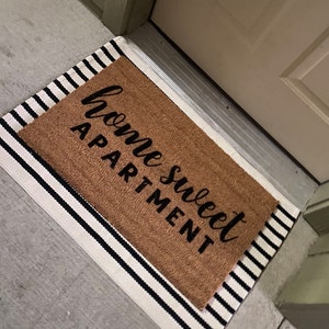 Home Sweet Apartment Doormat, Welcome Mat, Housewarming Gift, Welcome ...