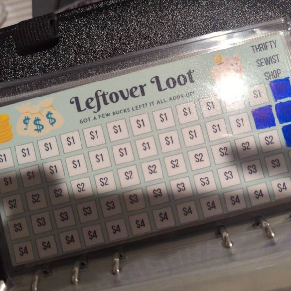 Leftover Loot A6 Laminated Savings Challenge - Etsy