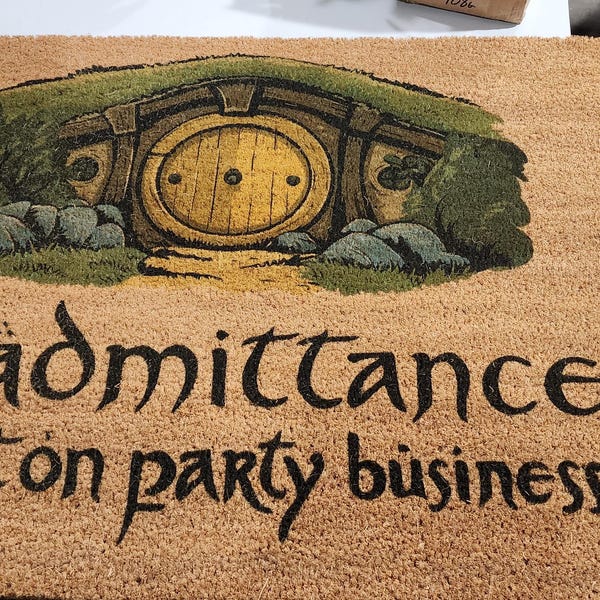 No Admittance Except on Party Business Door Mat, Lord of the Ring ...
