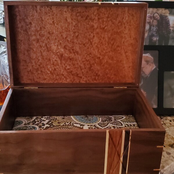 Modern Style Lift-top Box. Handmade Box. Artisan Box. 9.25″ X 6″ X 5 ...