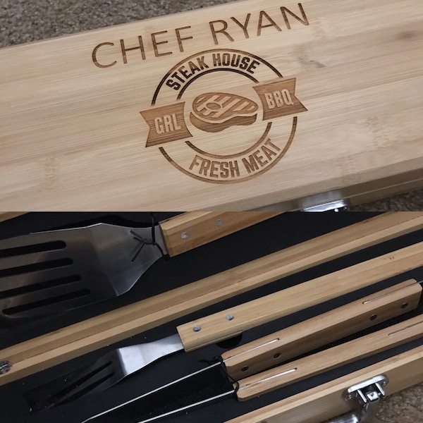 Personalized BBQ Set - BBQ Set - Personalized Grilling - Custom BBQ Set ...