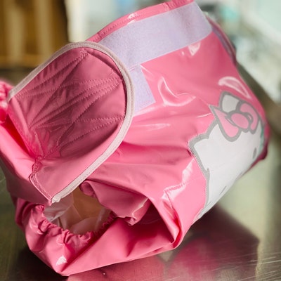 Lockable Spreader Pants Spreading Diaper Omutsu Adult Baby Double PVC ...