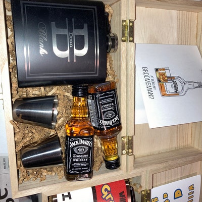 Personalized Flask, Gift for Him, Flask Gift Set, Custom Engraved Flask ...