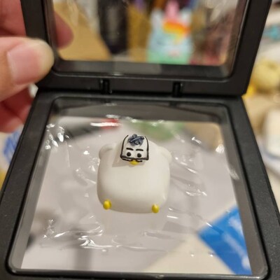 Kawaii Shark Cute Inspired Hand Painted Artisan Keycap MX Key Cap for ...