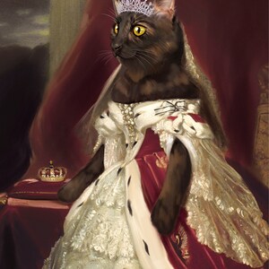 Female Rabbit Princess Portrait Rabbit Owner Christmas Gift - Etsy