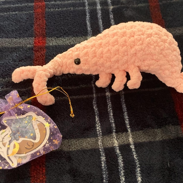 Handmade Crochet Shrimp Plushie | Cute Soft Shrimp Stuffed Animal - Etsy