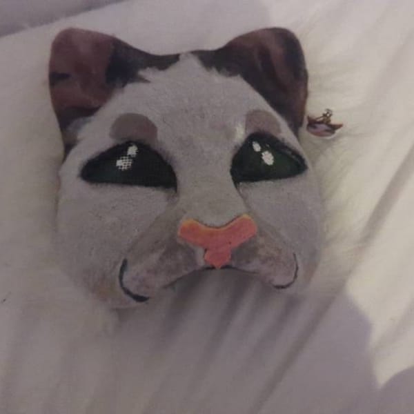 Fleshed Black Cat Therian Mask - Etsy