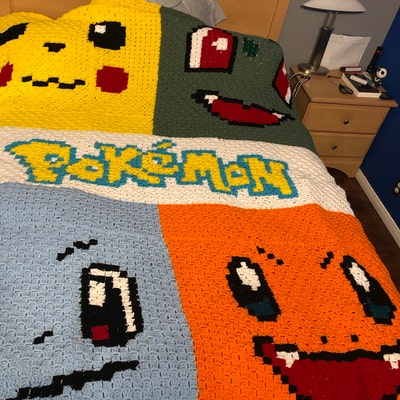 Pokemon Characters Crochet C2c Knit Cross Stitch Tunisian Graphgan ...
