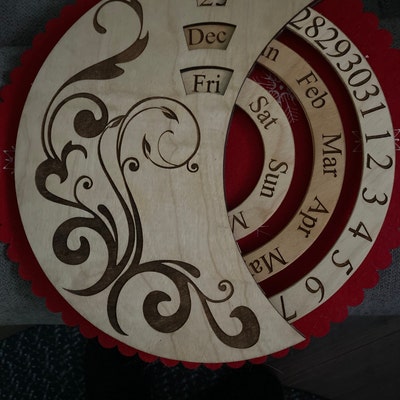 Farm SVG Engraving Perpetual Calendar Laser Cut Files - Etsy