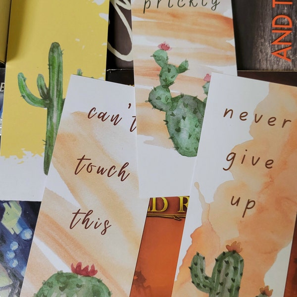 Cactus Bookmarks - Set of 4 - Printable - Summer- Gift - Readers ...