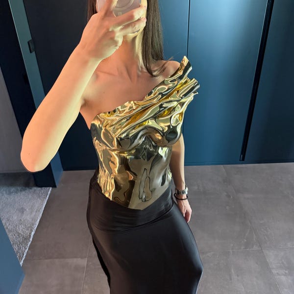 Silver Moulded Breastplate, Acrylic Breastplate, Fashion Corset, Armor ...