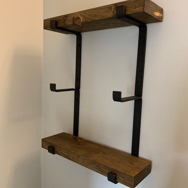 Triple Shelf Bracket - Heavy Duty Metal Shelf Bracket, Multi Level ...