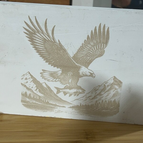 Eagle Catching Fish SVG PNG, Vector Graphic, Laser Engraver, Cnc, Clip ...