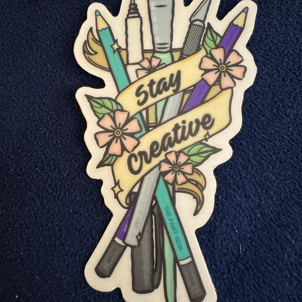 Stay Creative Sticker Transparent - [ Gifts for Art Lovers | Stickers ...
