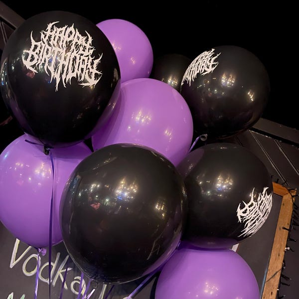 Heavy Metal Happy Birthday Balloons - Death Metal Balloons - Etsy