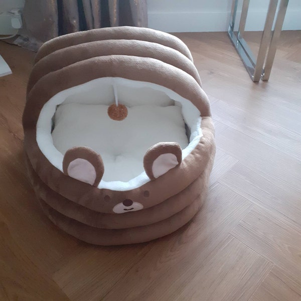Unique Cat Bed & Side Table Combo, Modern Cat Furniture, Semi Closed ...