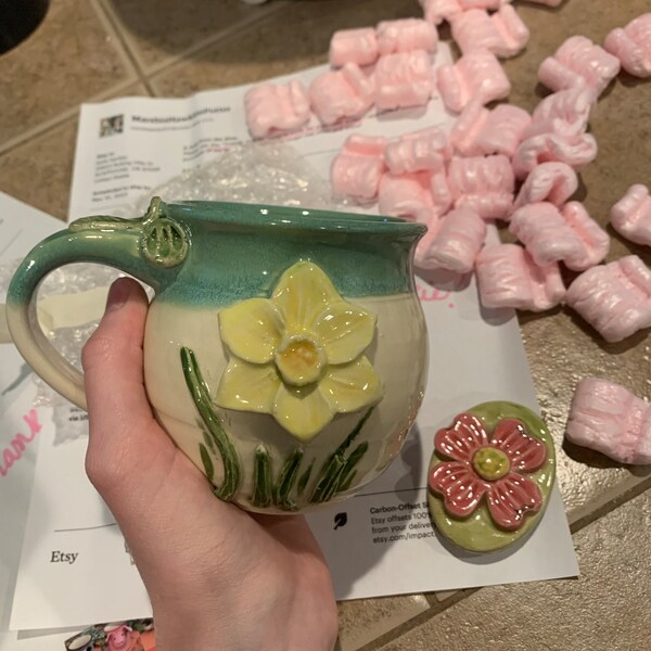 Ocean Blue Splash Pottery Pour Over: Elevate Your Coffee Game! - Etsy