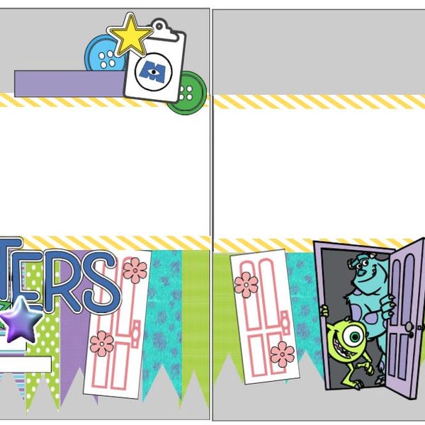 Monsters Inc Doors Banner From Scare Floor. Monsters Birthday Party ...