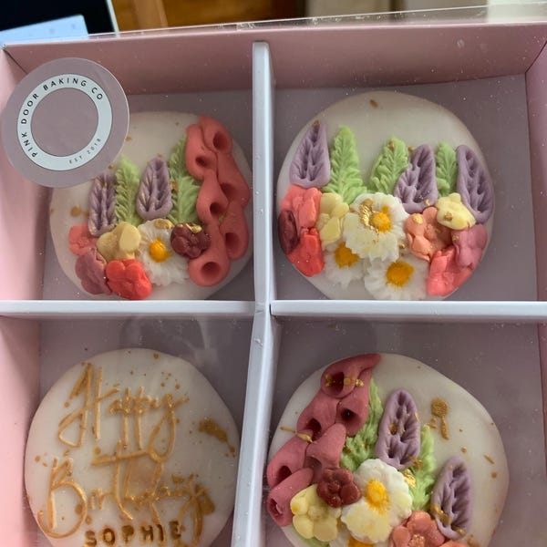 Coastal Biscuit Box, Hand Iced Letterbox Biscuits, Personalised Gift ...